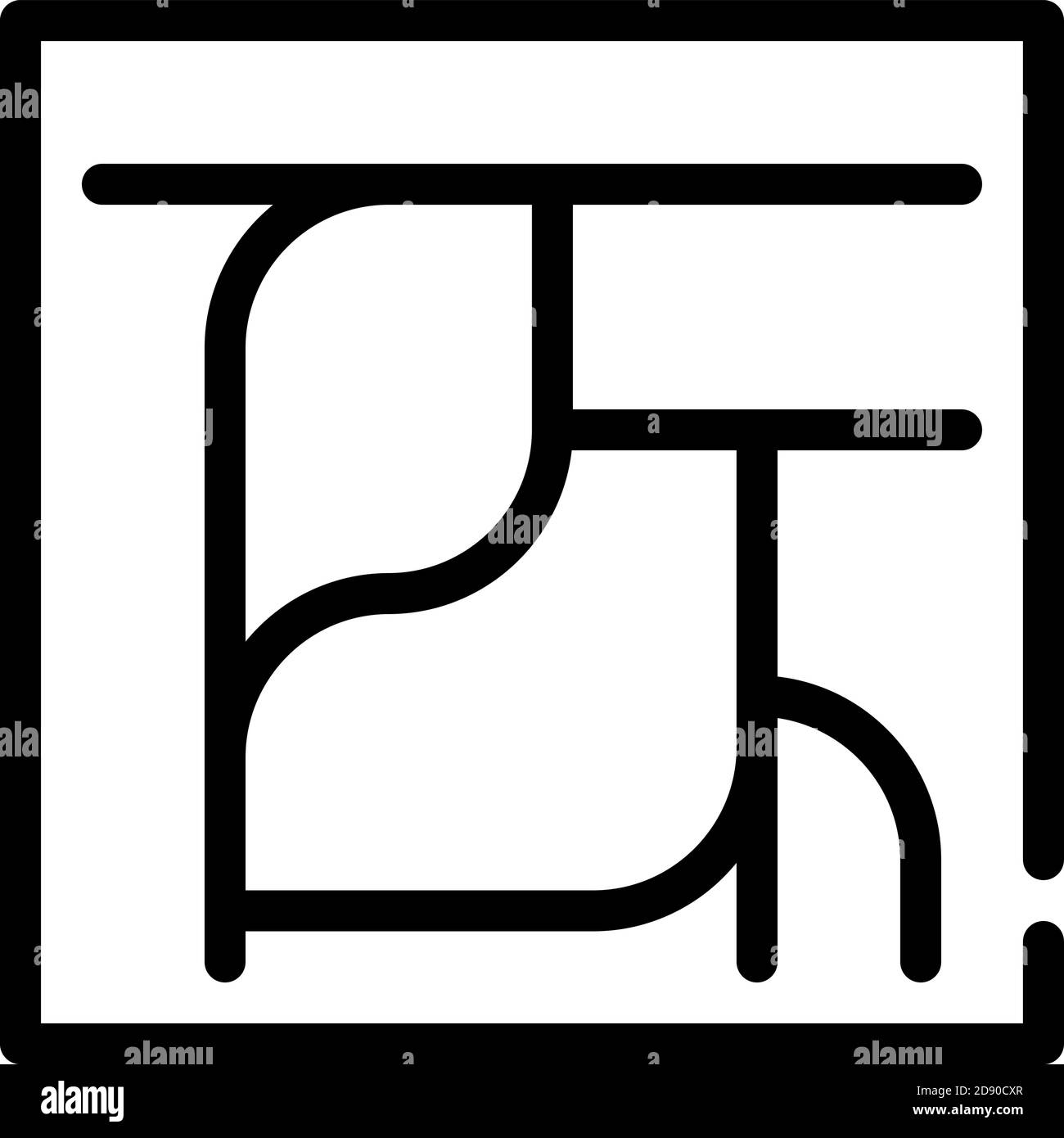 factory route system line icon vector illustration Stock Vector Image ...