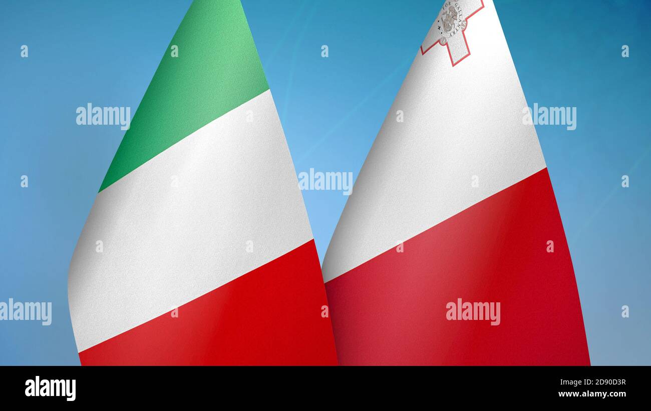 3d flag italy malta hi-res stock photography and images - Alamy