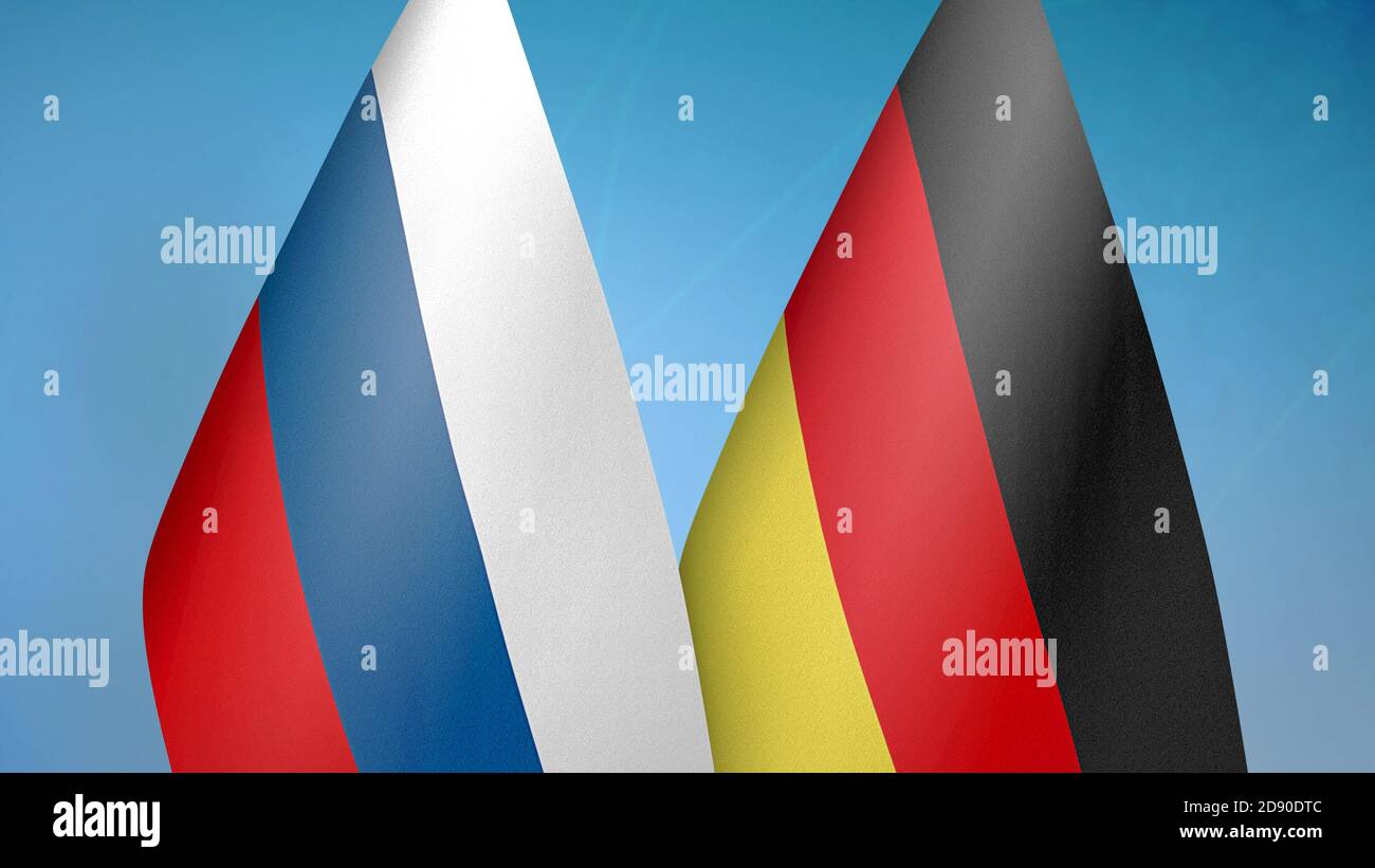 Russia and Germany two flags Stock Photo - Alamy