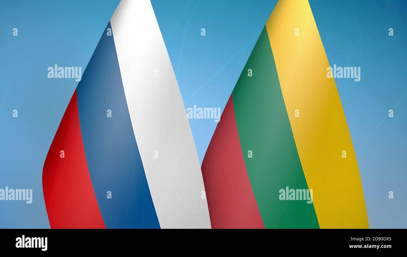 Flags of russia and lithuania hi-res stock photography and images - Alamy