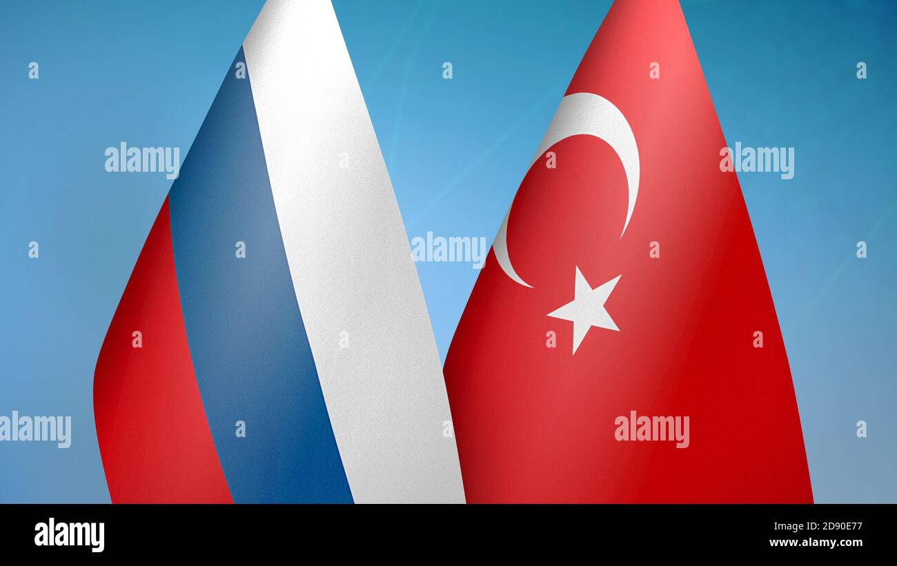 Turkey russia table flags hi-res stock photography and images - Alamy
