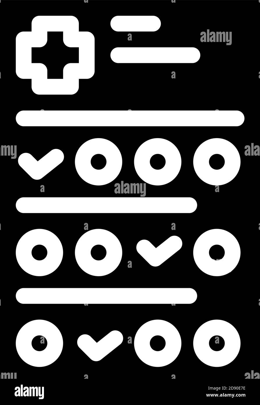 medical questionnaire glyph icon vector illustration sign Stock Vector ...