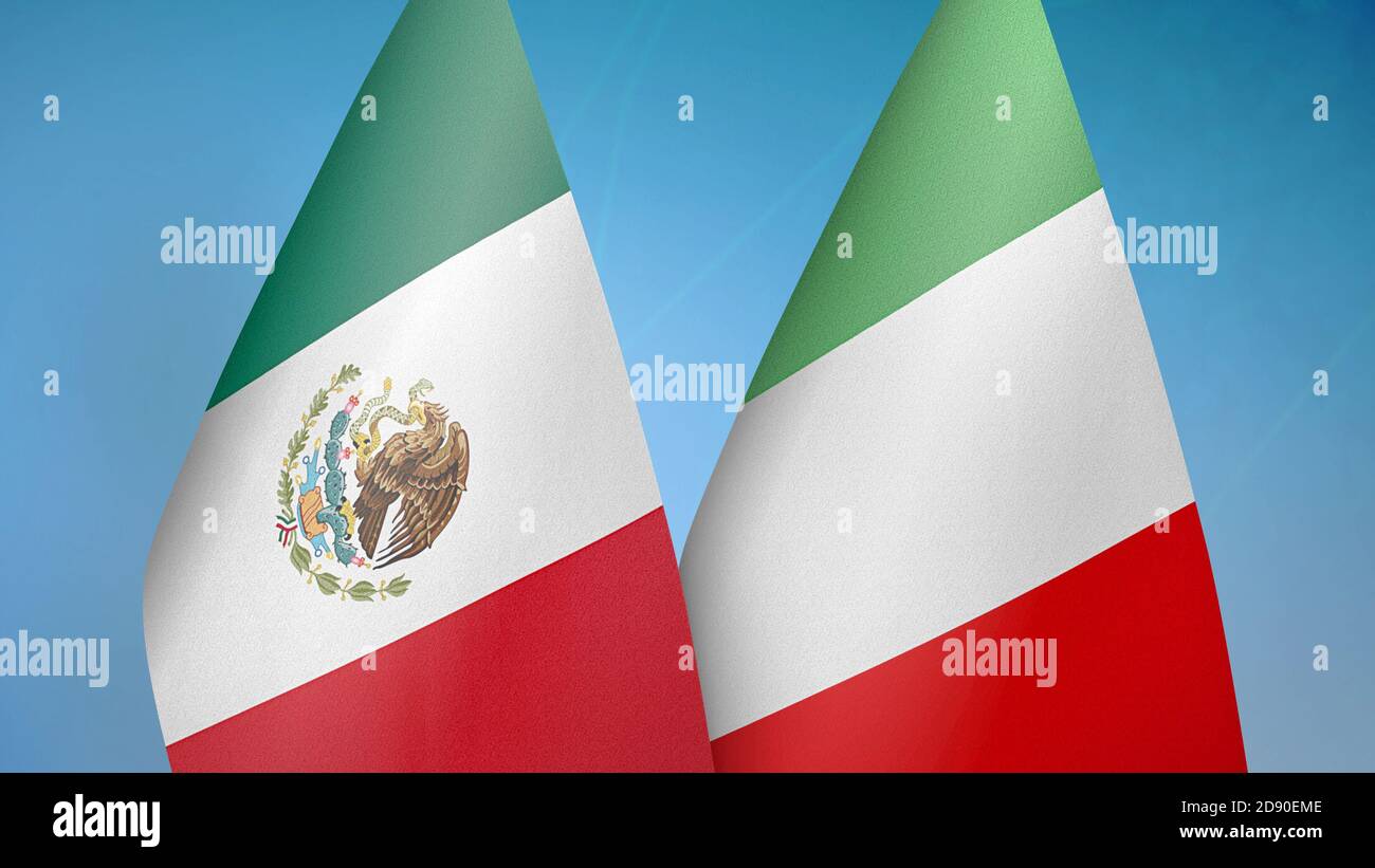 Mexico italy flags 3d hi-res stock photography and images - Alamy