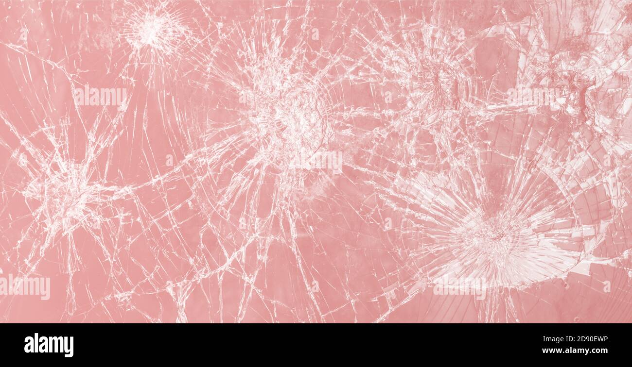 Abstract image of broken glass texture. Close-up broken car windshield ...