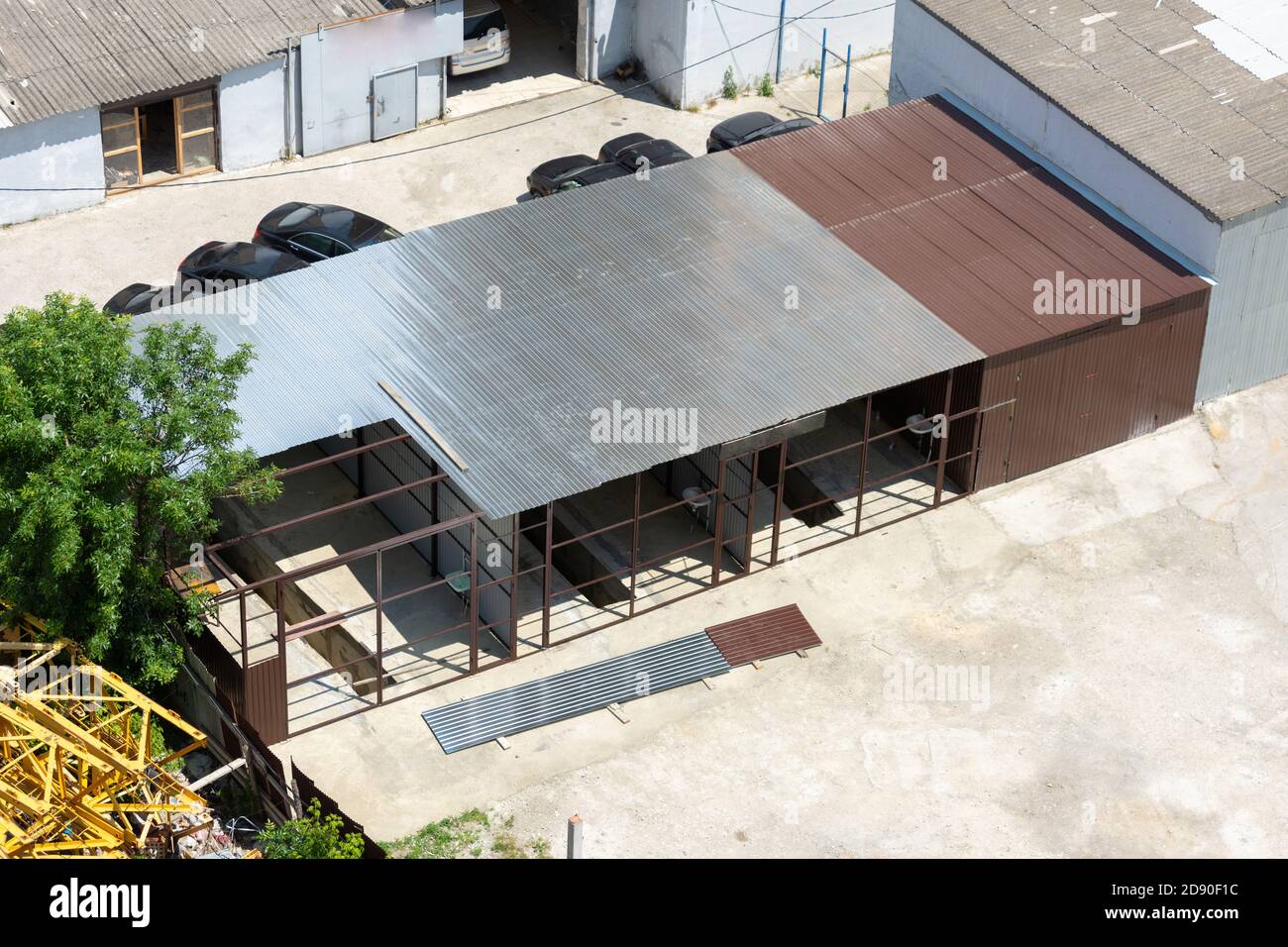 Construction of several maintenance boxes per one hundred Stock Photo ...