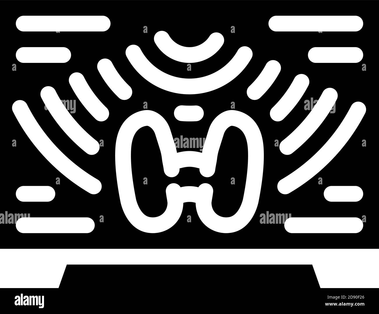 thyroid gland diagnostic glyph icon vector illustration Stock Vector ...