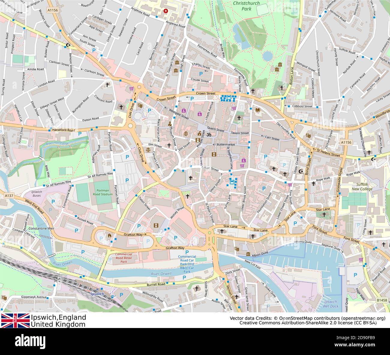 Folkestone Map High Resolution Stock Photography and Images - Alamy