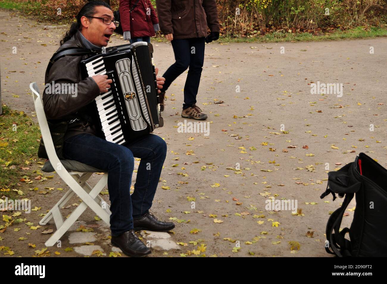 German man people playing accordion organ musical keyboard instruments ...