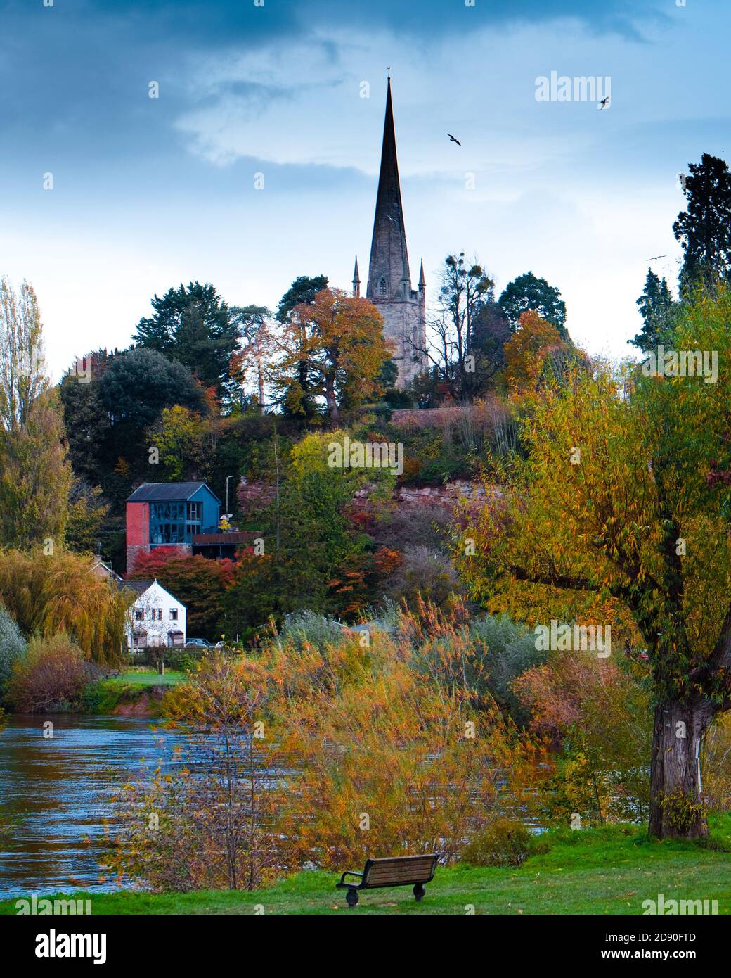Ross on Wye town overlooking the River Wye Stock Photo - Alamy