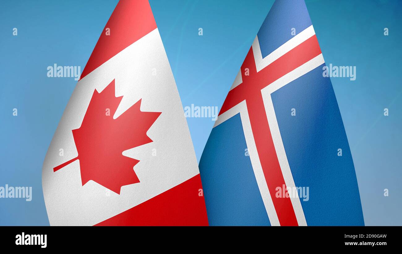 Canada iceland flag hi-res stock photography and images - Alamy