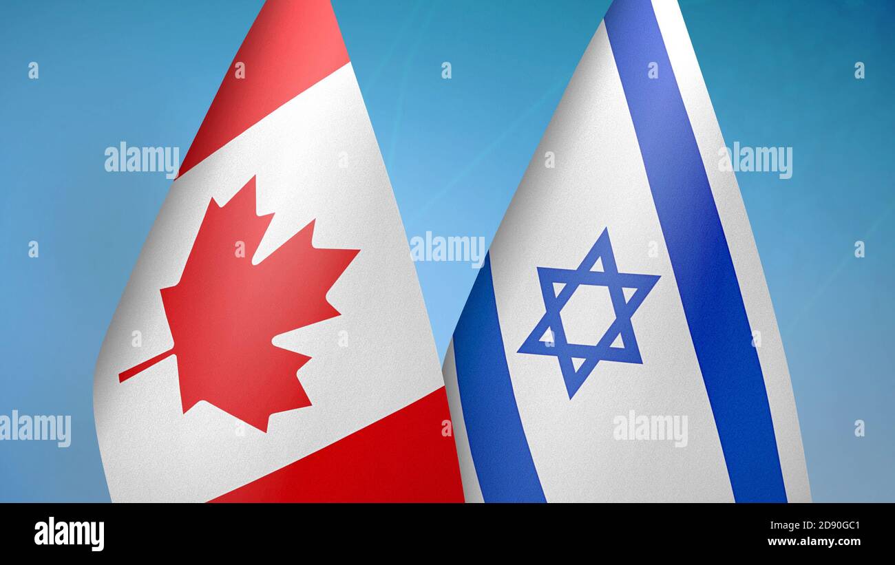 Canada and Israel two flags Stock Photo - Alamy