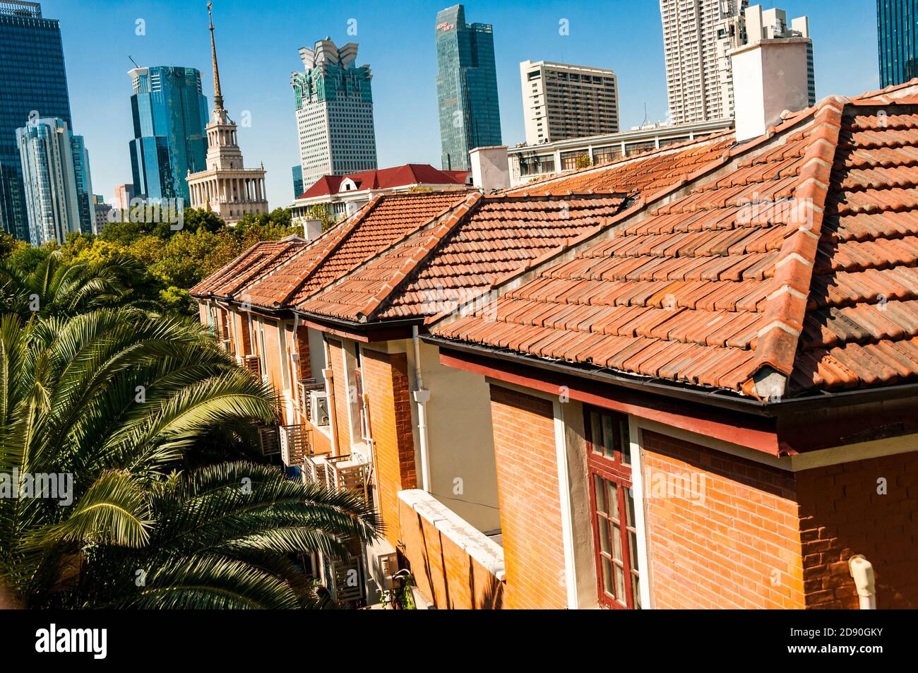Traditional style shikumen buildings around Yan’an Middle Road and ...