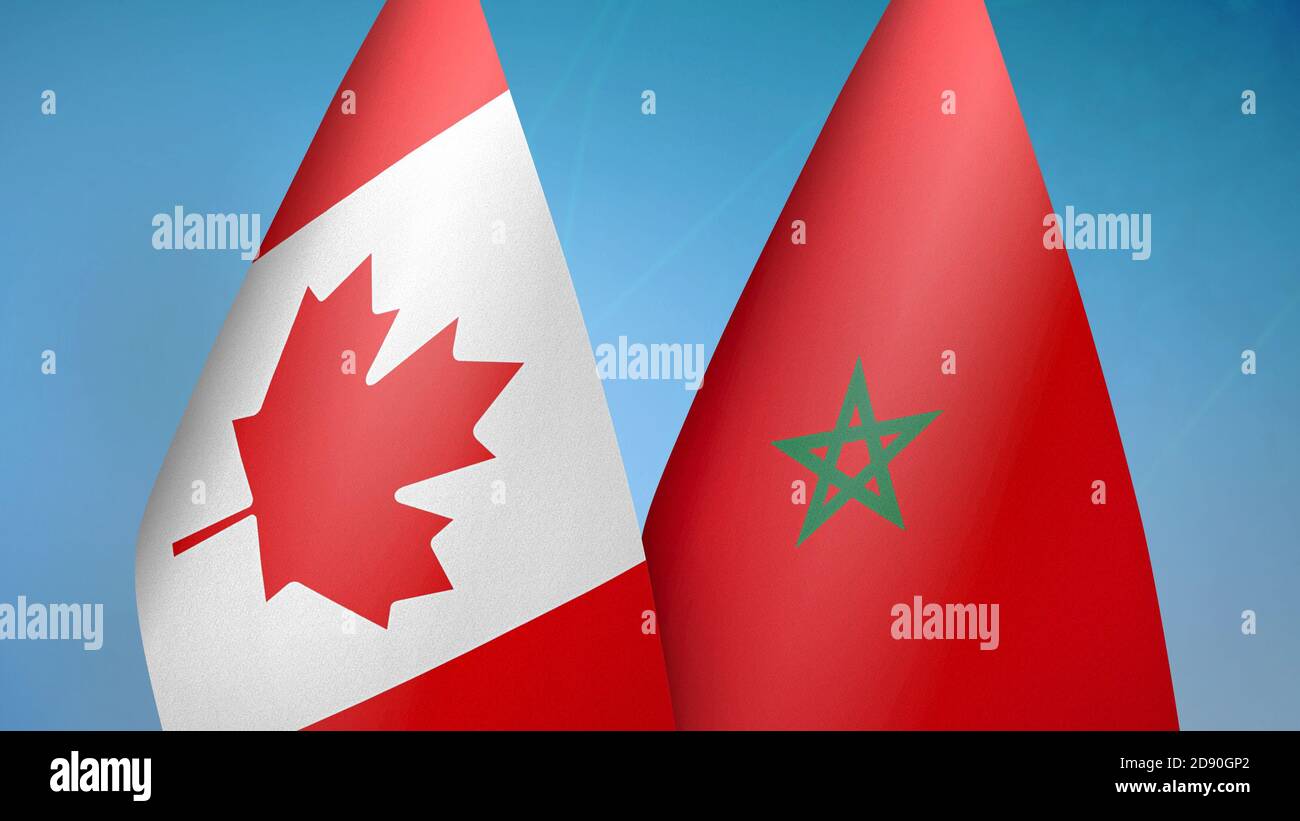 Morocco canada flags 3d hi-res stock photography and images - Alamy