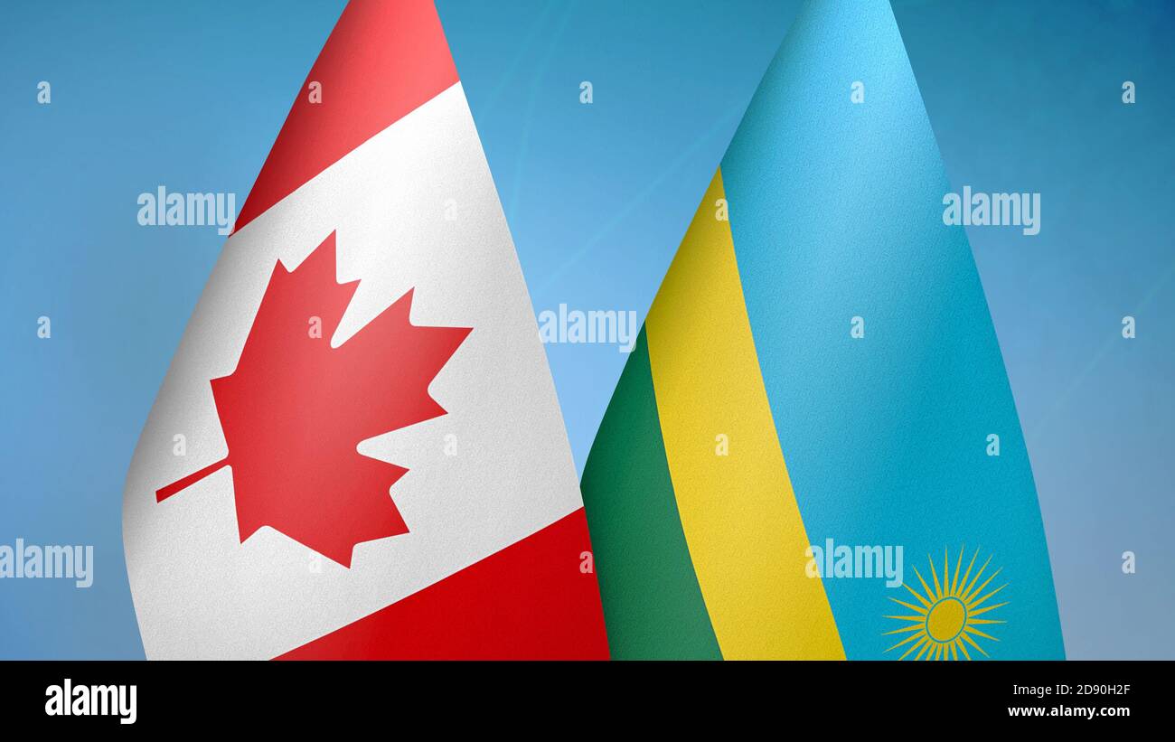 Canada and Rwanda two flags Stock Photo - Alamy