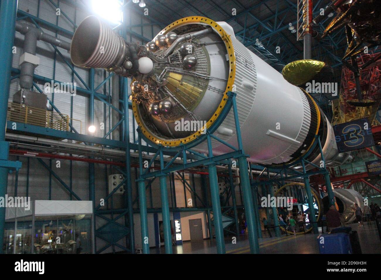 Engines of the Saturn V launch vehicle, the Apollo rocket that launched ...