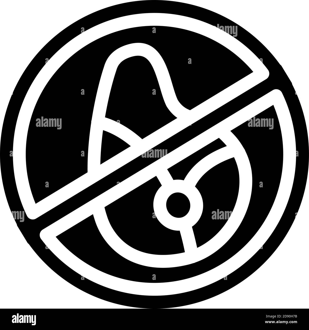 ban on meat glyph icon vector illustration Stock Vector Image & Art - Alamy