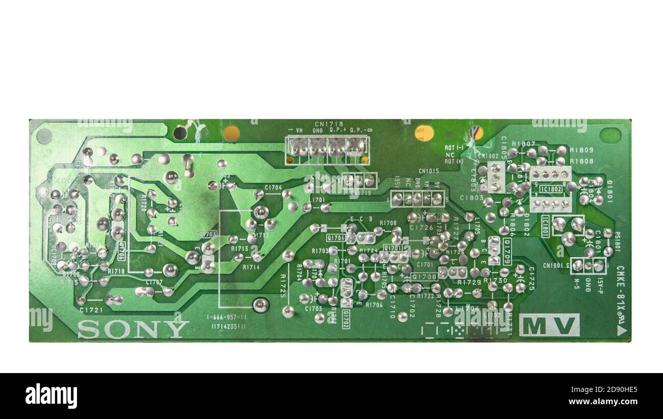 Circuit board of television Cut Out Stock Images & Pictures - Alamy