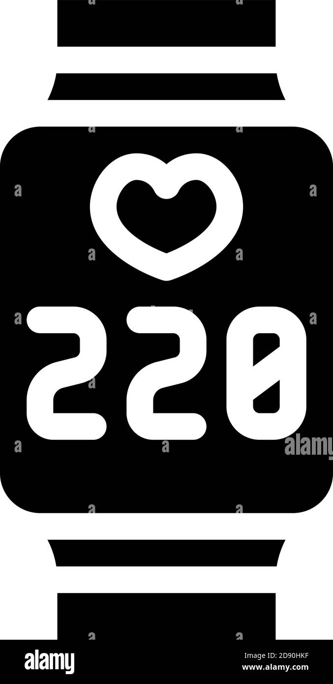 rhythm control watch glyph icon vector illustration Stock Vector Image ...