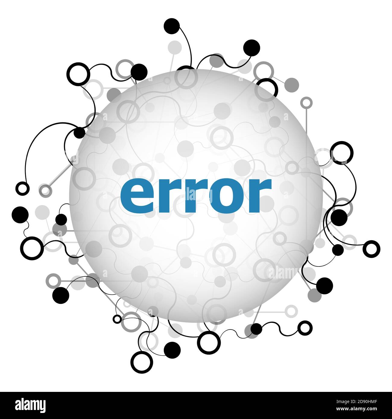 Text error. Web design concept . Abstract background with connecting ...