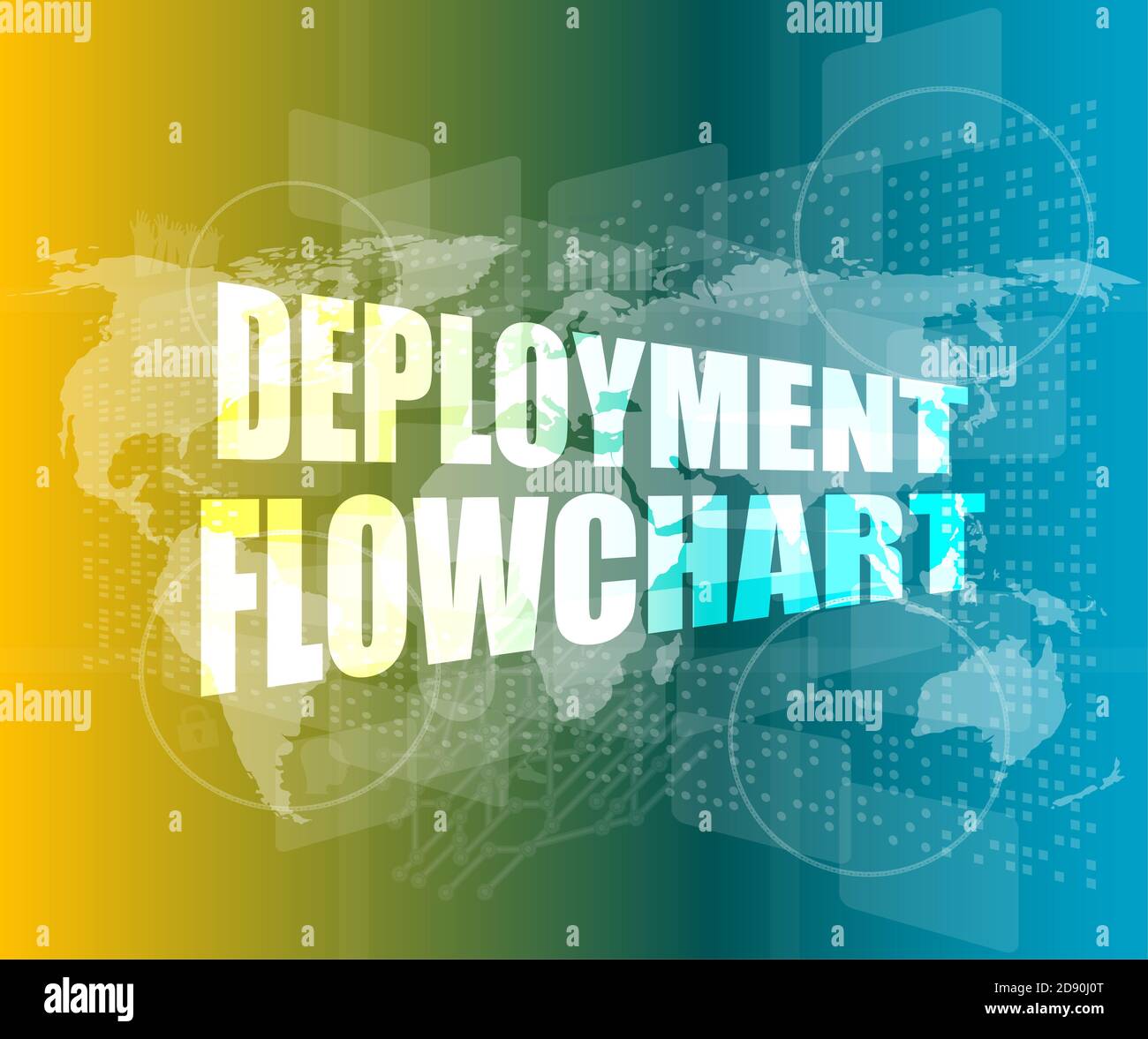 deployment flowchart on business digital touch screen Stock Photo - Alamy