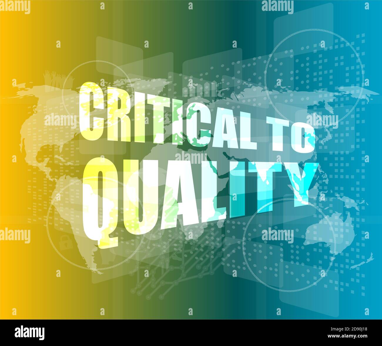 critical to quality word on business digital screen Stock Photo - Alamy