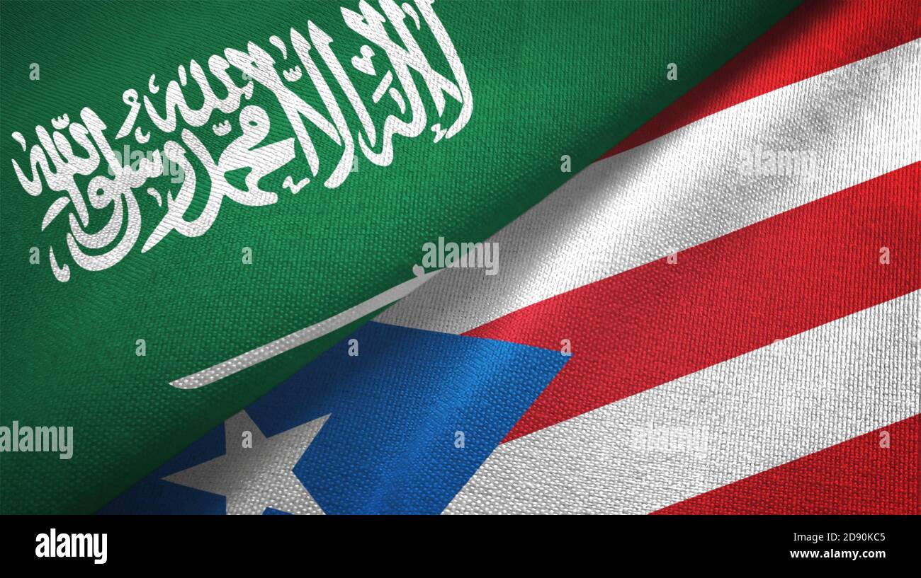 Saudi arabia puerto rico flag hi-res stock photography and images - Alamy