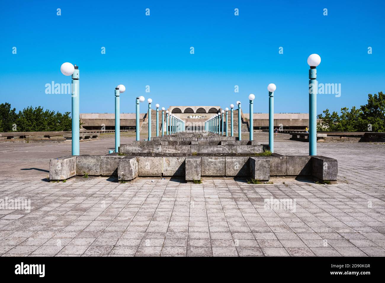 Tallinn, Estonia - July 29, 2019: a view of the Linnahall Concert Hall ...