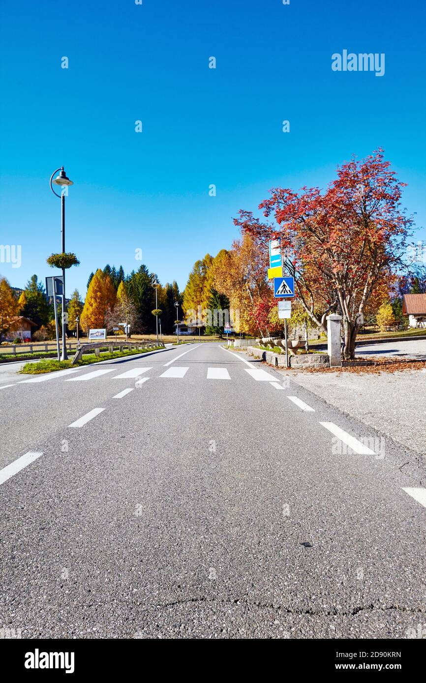 Panoramic road with mountain views in trentino alto adige hi-res stock ...