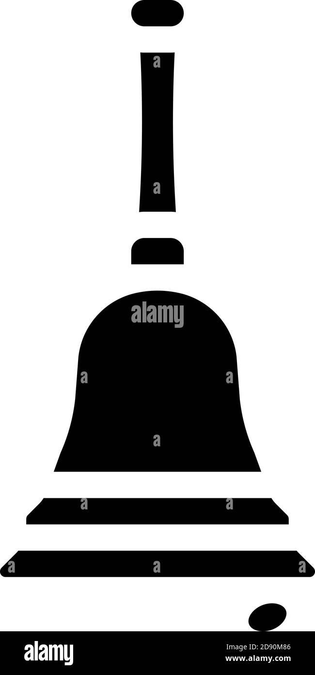 graduation bell glyph icon vector illustration sign Stock Vector Image ...