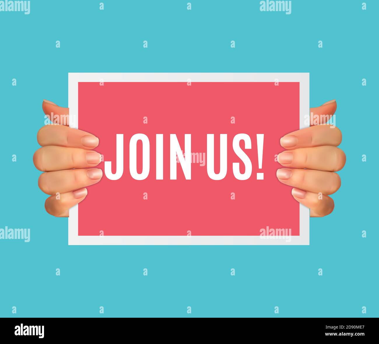 Join Us concept of important announcement. illustration Stock Photo - Alamy