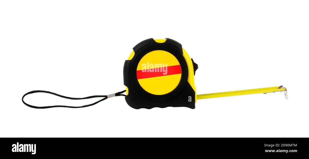 measuring tool construction tape measure isolated on white background ...