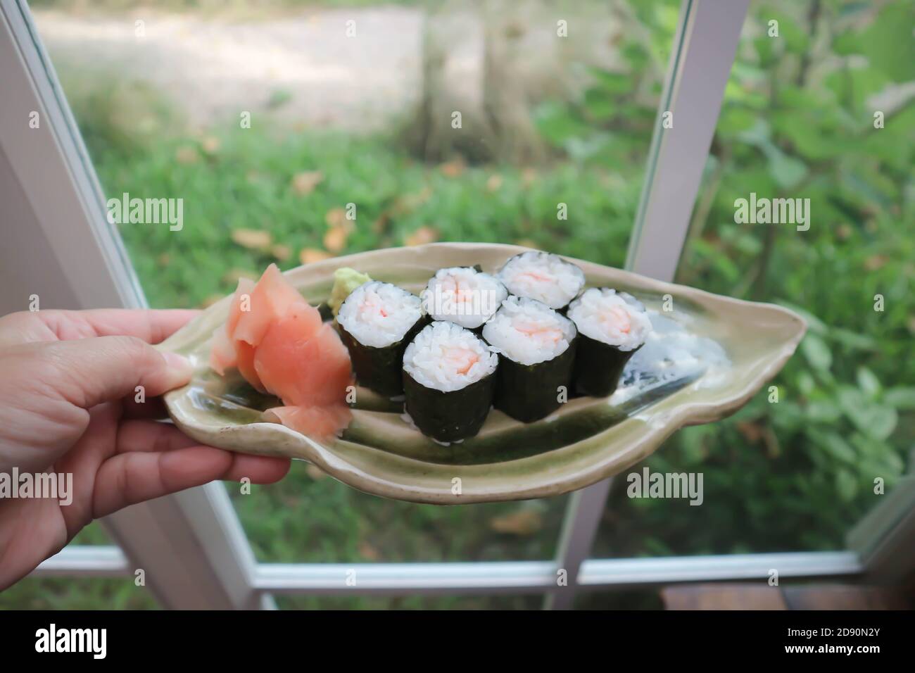 maki , rolls or Japanese roll or rice roll Stock Photo - Alamy