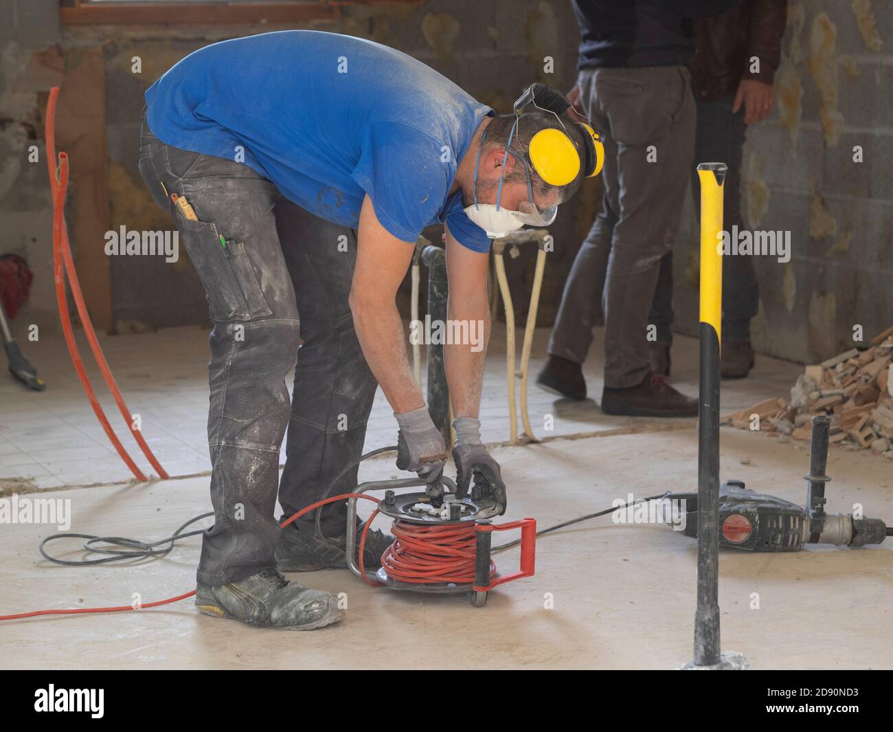 Construction site safety hat and mask hi-res stock photography and ...