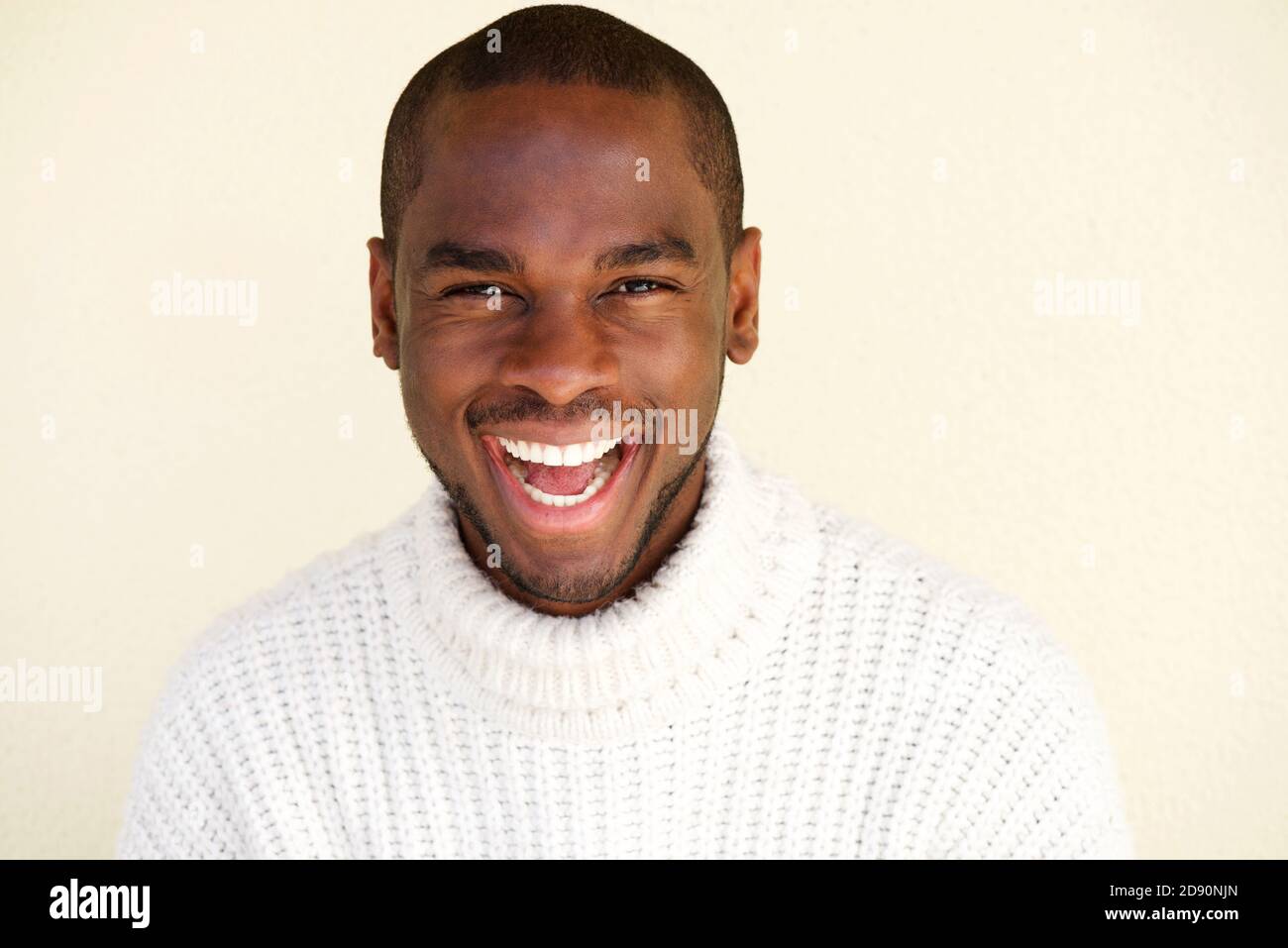 Cheerful african american man laughing hi-res stock photography and ...