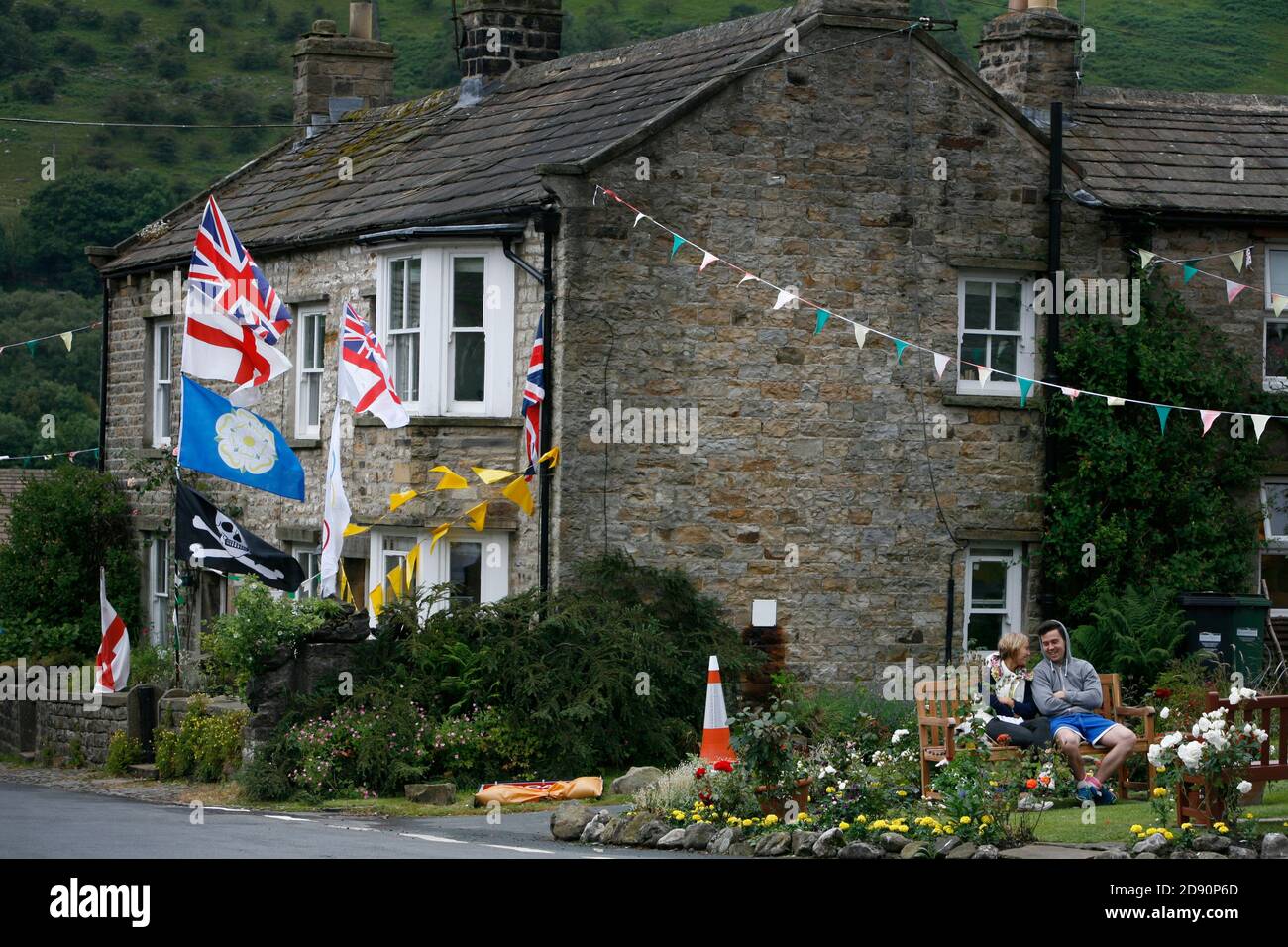 Le Grand Depart. Gunnerside Stock Photo - Alamy