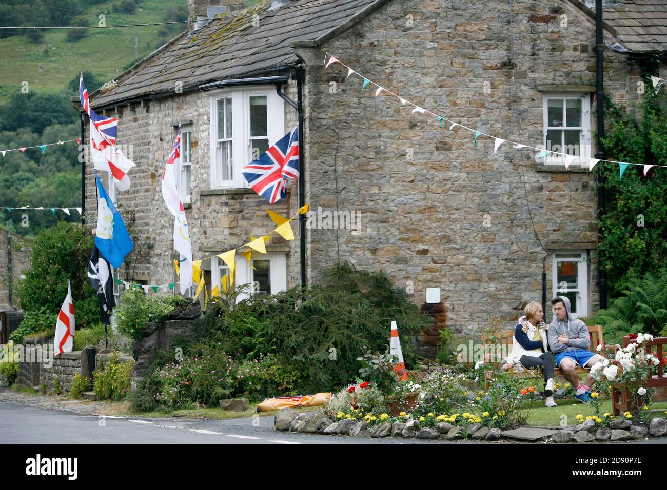 Le Grand Depart. Gunnerside Stock Photo - Alamy