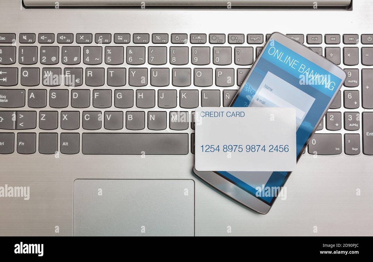 Application of smart phone for internet banking in a secure way Stock ...