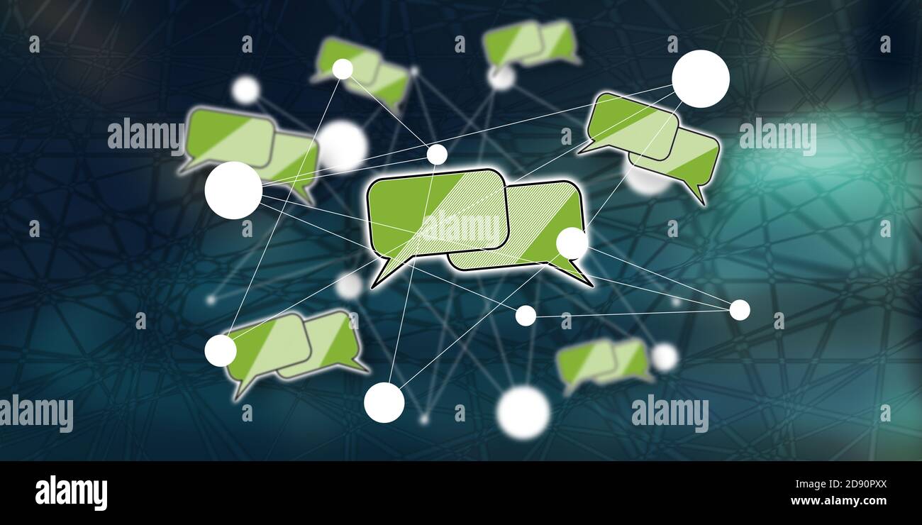 Illustration of a communication network concept Stock Photo - Alamy
