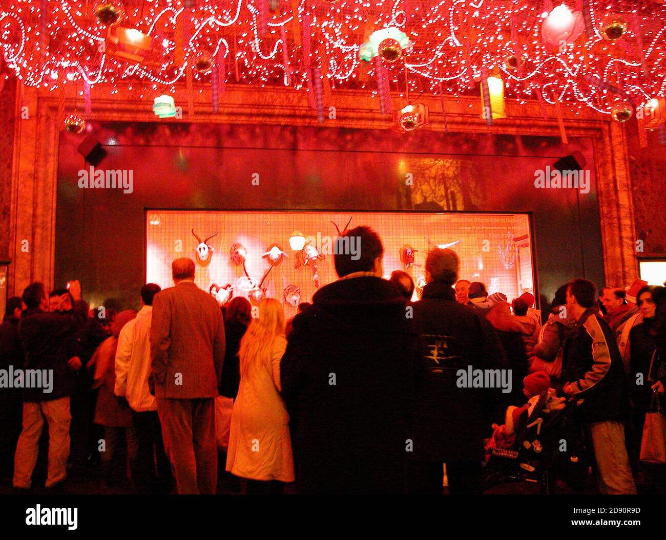 Christmas windows 2005 boulevard haussmann in paris Stock Photo - Alamy
