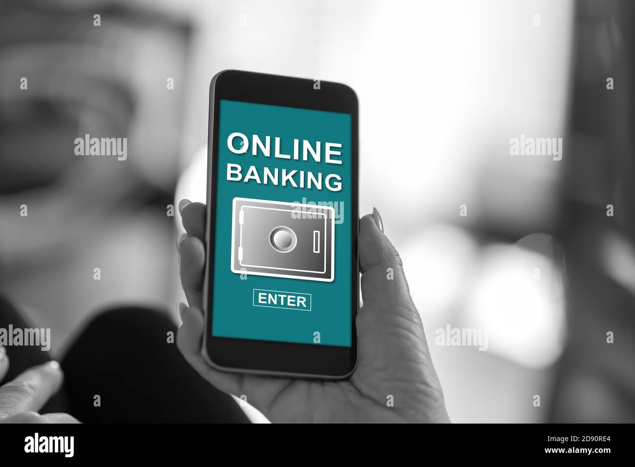 Smartphone screen displaying an online banking concept Stock Photo - Alamy