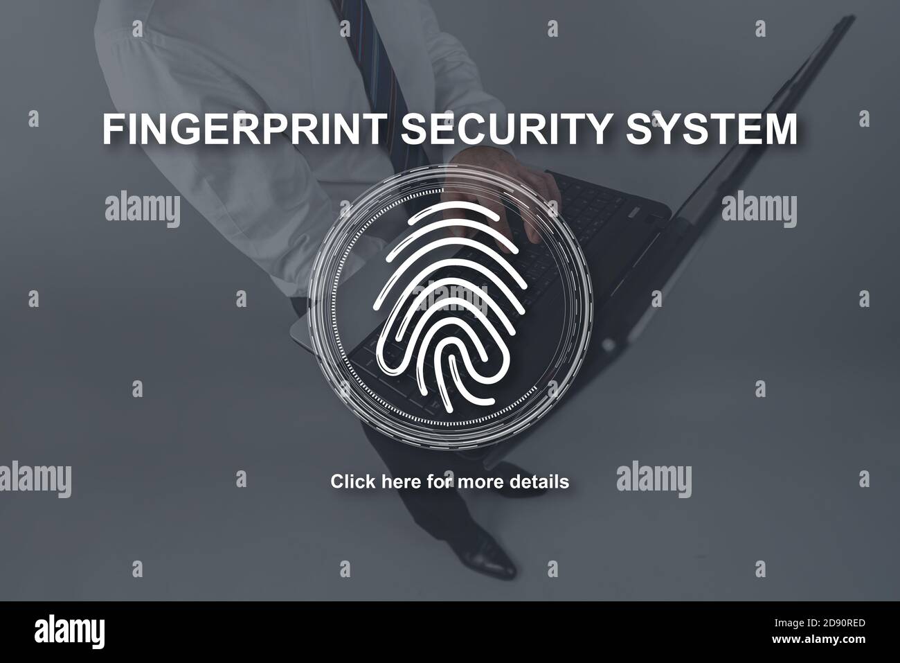 Fingerprint security system concept illustrated by a picture on ...