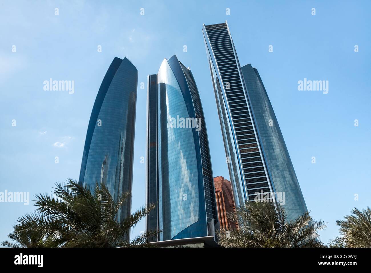 ABU DHABI, UNITED ARAB EMIRATES - Feb 24, 2015: Etihad Towers is a ...