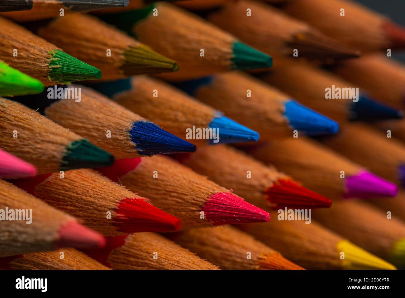 colorful pens stock to gather. color of the rainbow flag. kids use pens ...