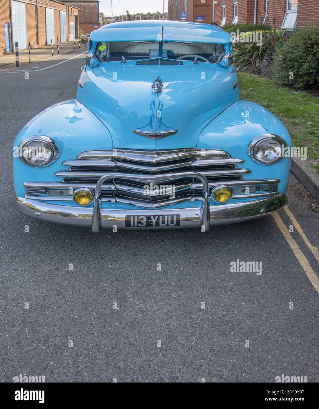 chevrolet fleetline classic car parked in newport on the isle of wight ...