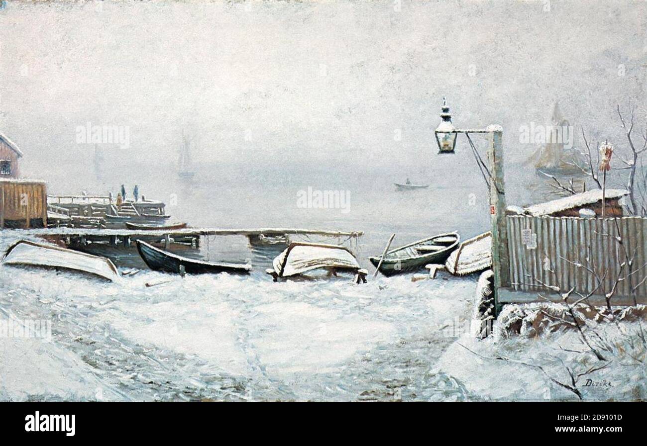 Karl Edvard Diriks - Desemberdag ved Drøbak Stock Photo - Alamy