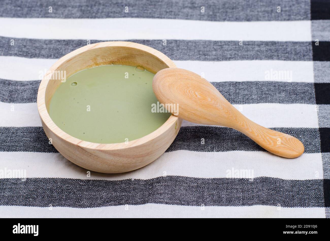 Green tea pudding Stock Photo - Alamy