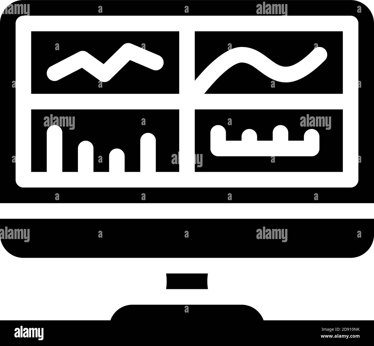 Artificial intelligence robot on screen Black and White Stock Photos ...