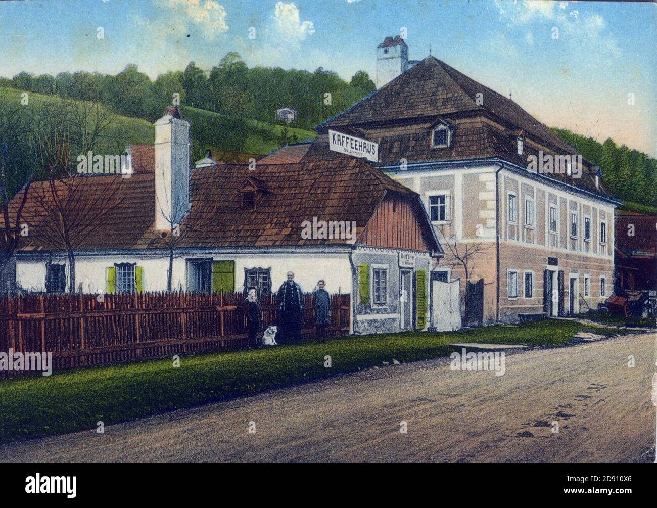 Kaffeehaus zur Schmiede - Heiligenkreuz um 1900 Stock Photo - Alamy