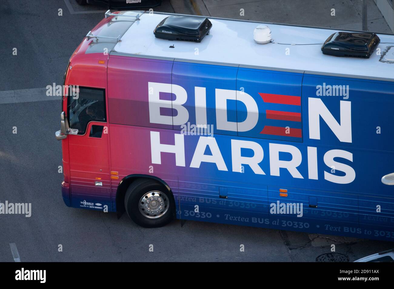 Austin, TX USA 30OCT20: Donald Trump supporters block a Biden-Harris ...