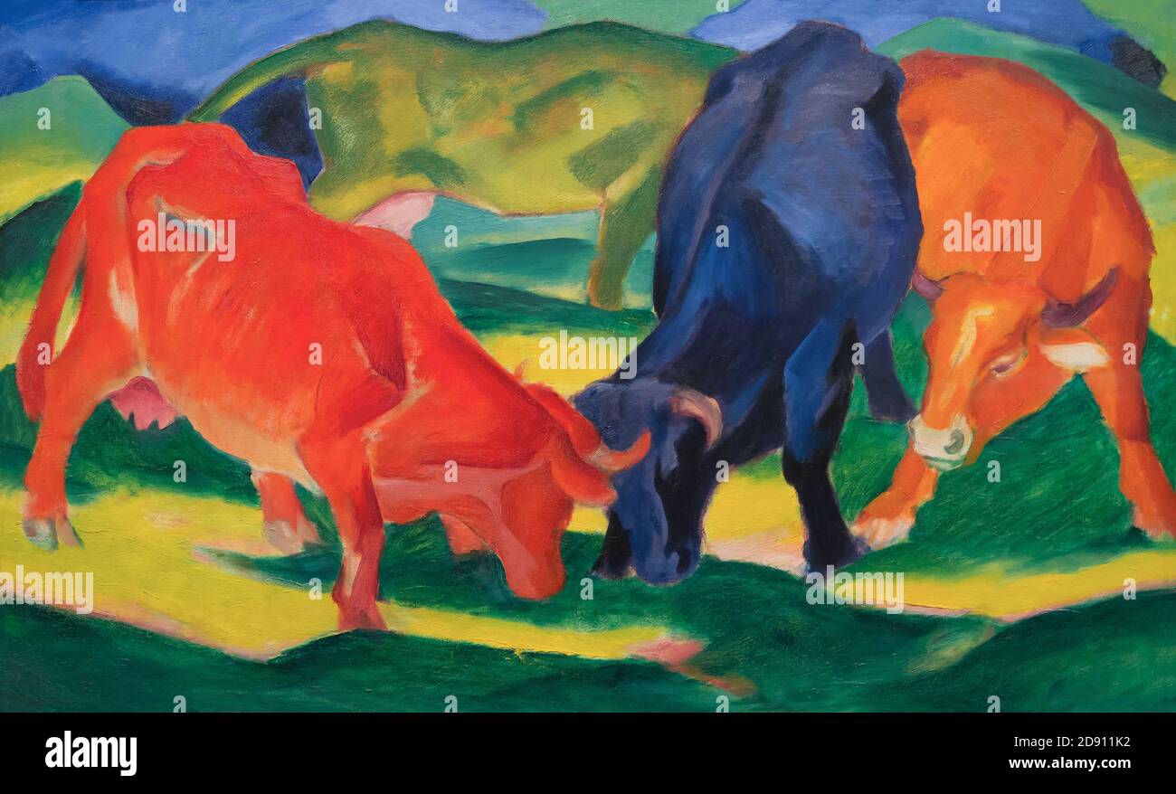 Fighting Cows, Franz Marc, 1911, Metropolitan Museum of Art, Manhattan ...